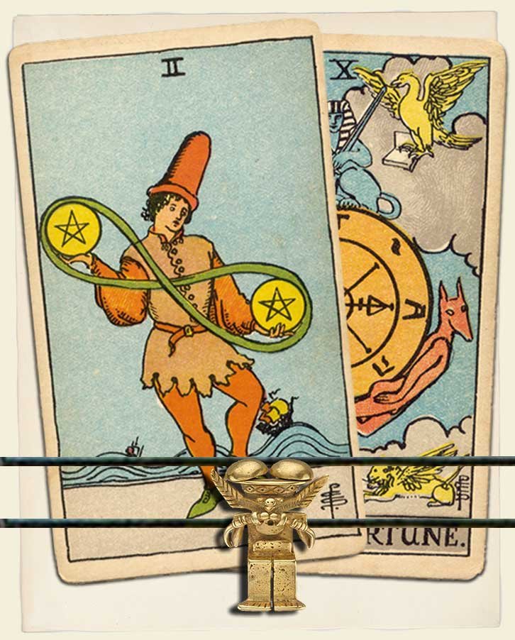 Two of Pentacles and Wheel of Fortune Combination Reading (with ...