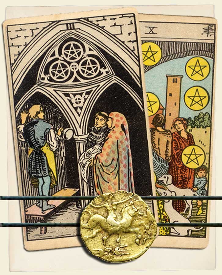 Three of Pentacles and Ten of Pentacles Combination Reading (with ...