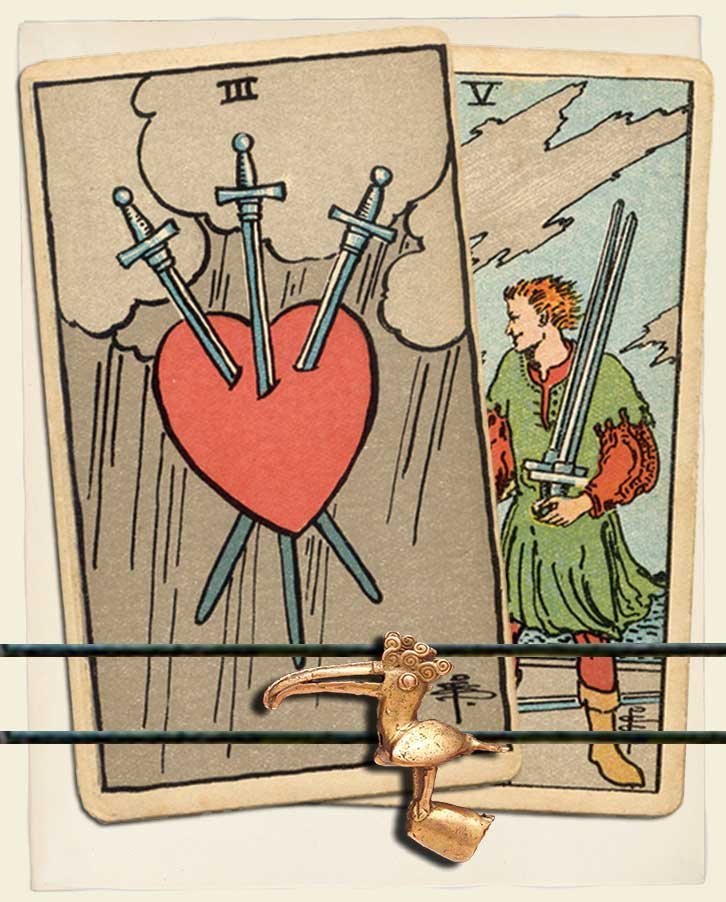 Three of Swords and Five of Swords Combination Reading (with insights ...