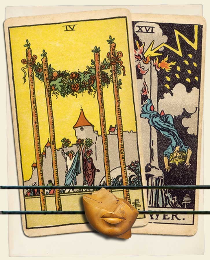 Four of Wands and The Tower Combination Reading (with insights for love ...