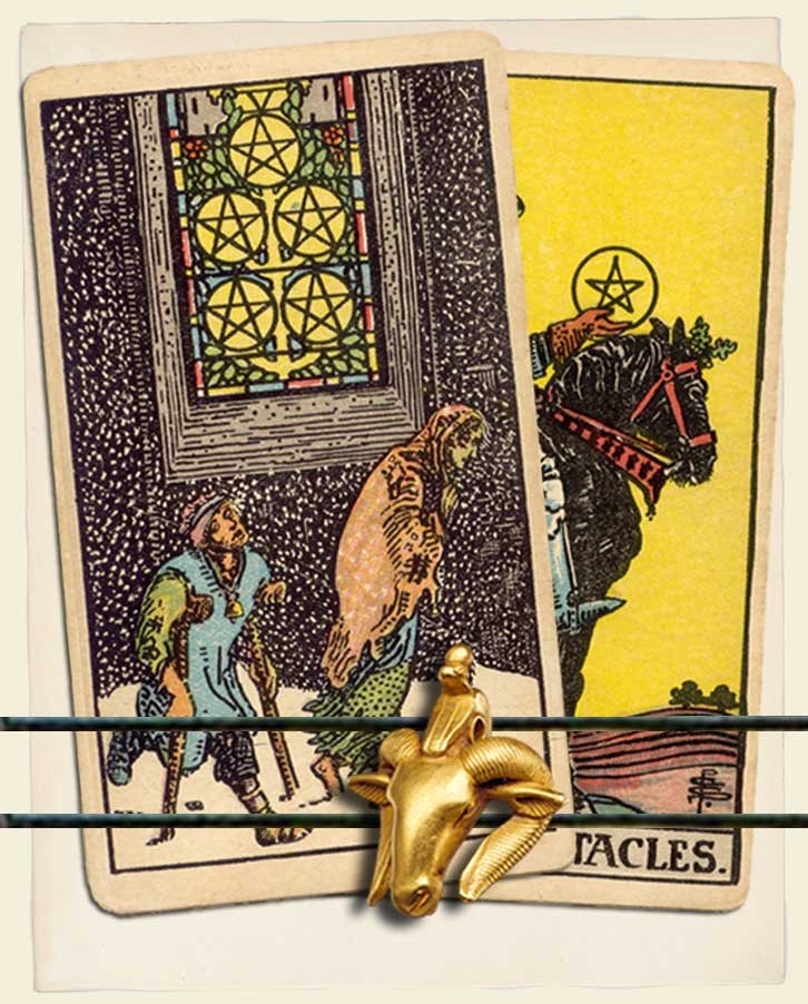 Five of Pentacles and Knight of Pentacles Combination Reading (with ...