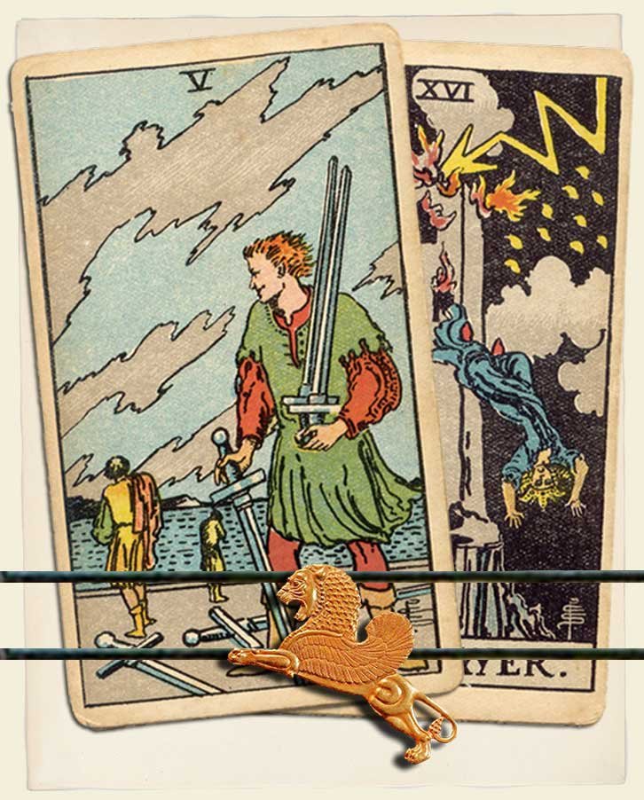 Five of Swords and The Tower Combination Reading (with insights for love & relationships ...