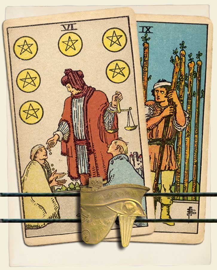 Six of Pentacles and Nine of Wands Combination Reading (with insights for love & relationships ...