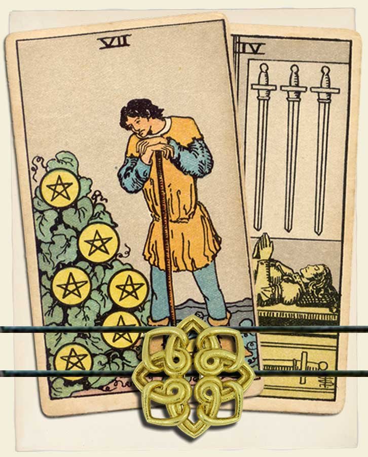 Seven of Pentacles and Four of Swords Combination Reading (with ...