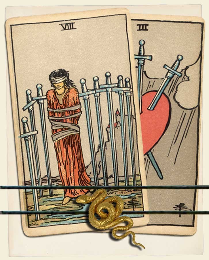 Eight of Swords and Three of Swords Combination Reading (with insights ...