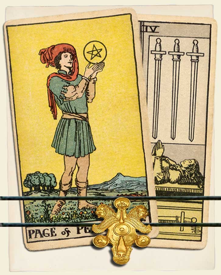 Page of Pentacles and Four of Swords Combination Reading (with insights ...