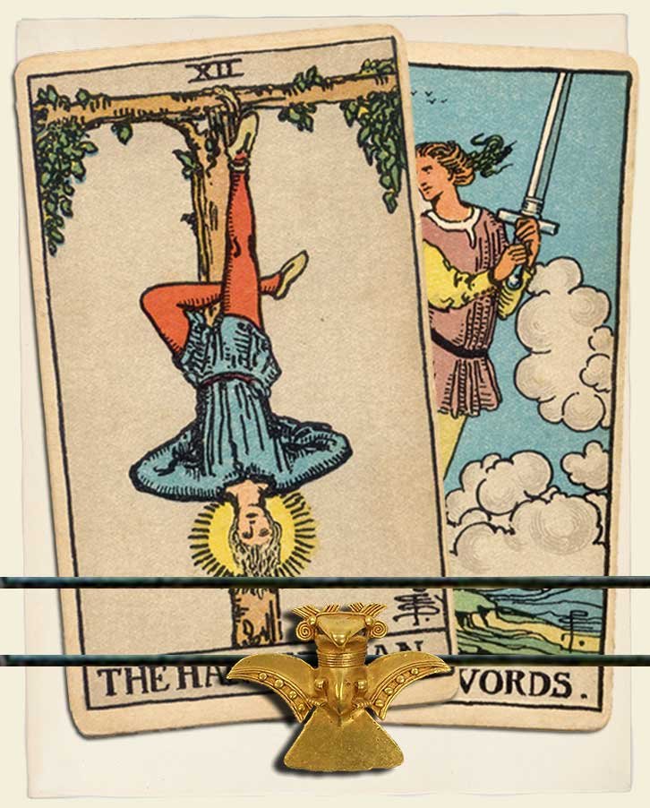 The Hanged Man and Page of Swords Combination Reading (with insights for love & relationships ...