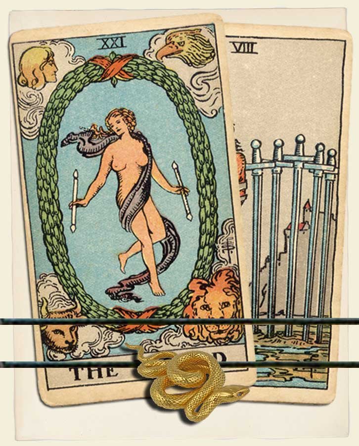 The World and Eight of Swords Combination Reading (with insights for love & relationships ...