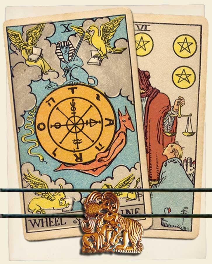 Wheel of Fortune and Six of Pentacles Combination Reading (with ...